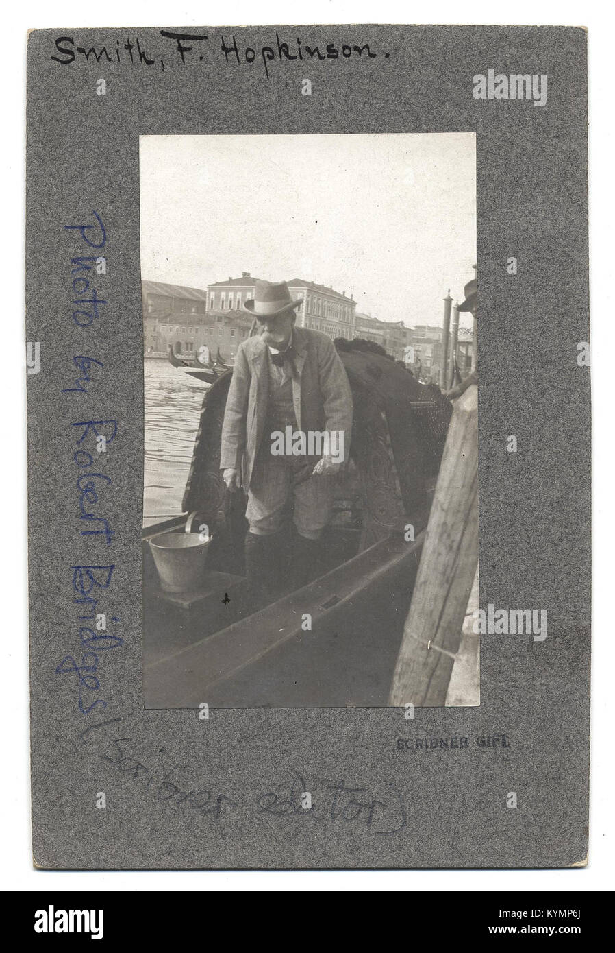 A vintage portrait of F. Hopkinson Smith, an American artist and writer ...