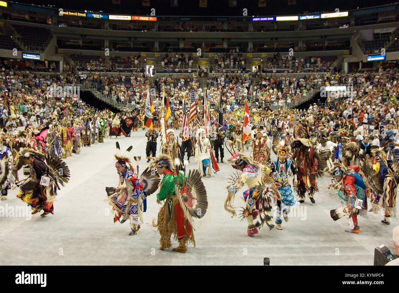A photograph from the 2005 Native American powwow, depicting ...