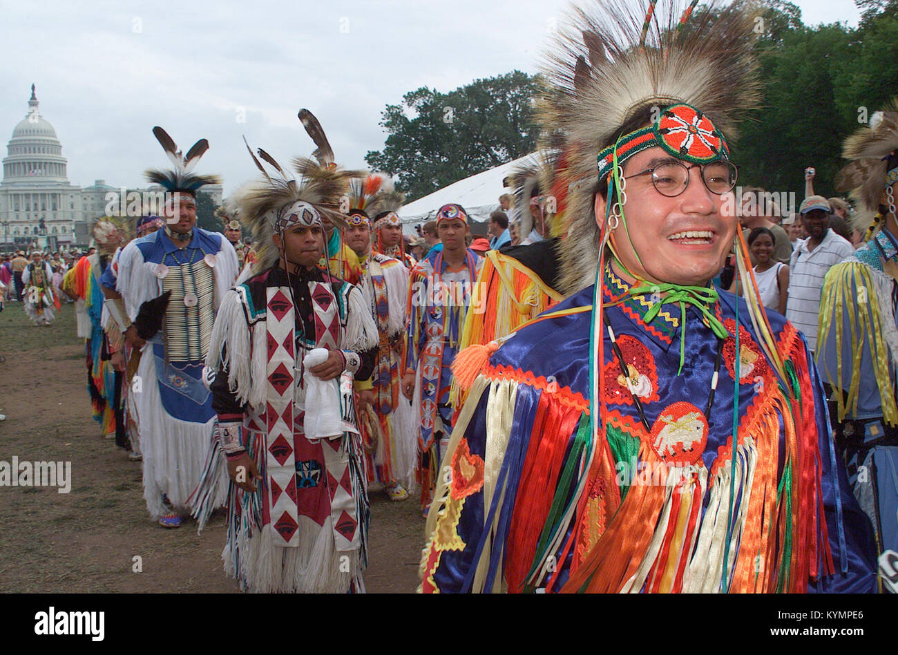A photograph from the 2002 Powwow held at the U.S. Capitol, showcasing ...