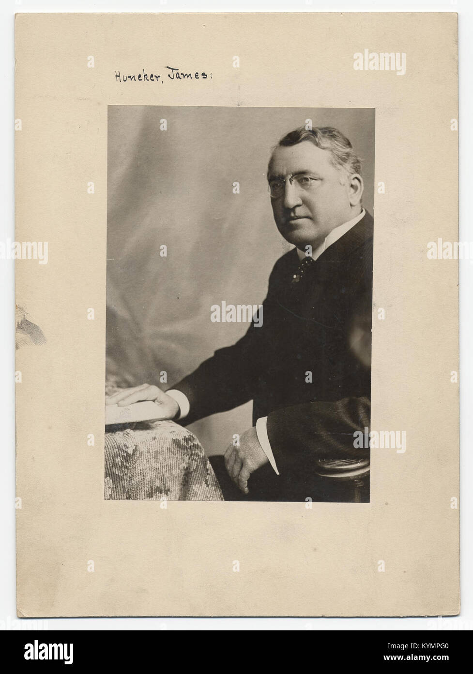 This image features a portrait of James Huneker, an important figure in ...