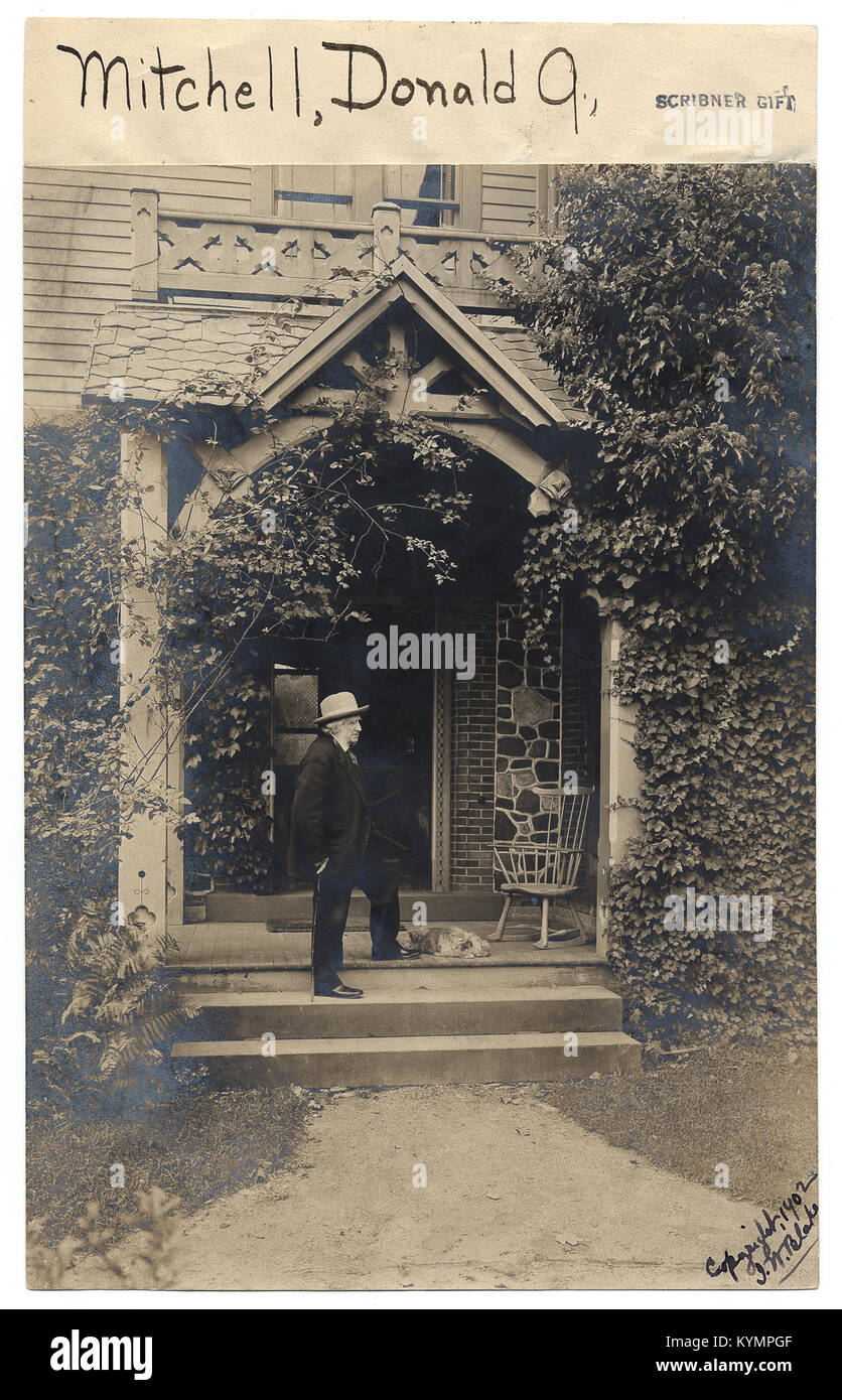 A portrait of Donald Grant Mitchell, captured in 1902, from the ...