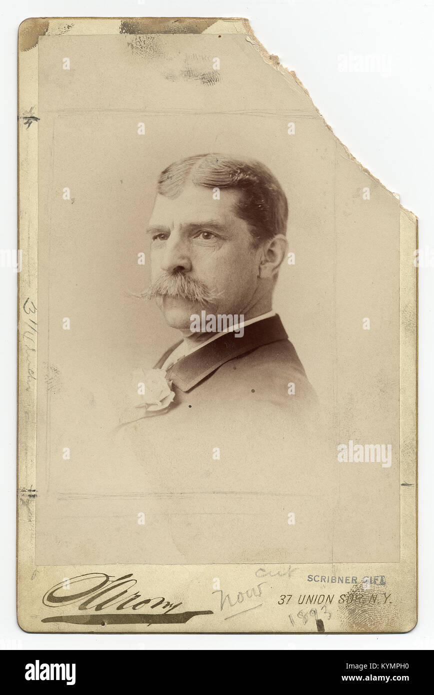 A historical photograph of F. Hopkinson Smith, an American engineer and ...