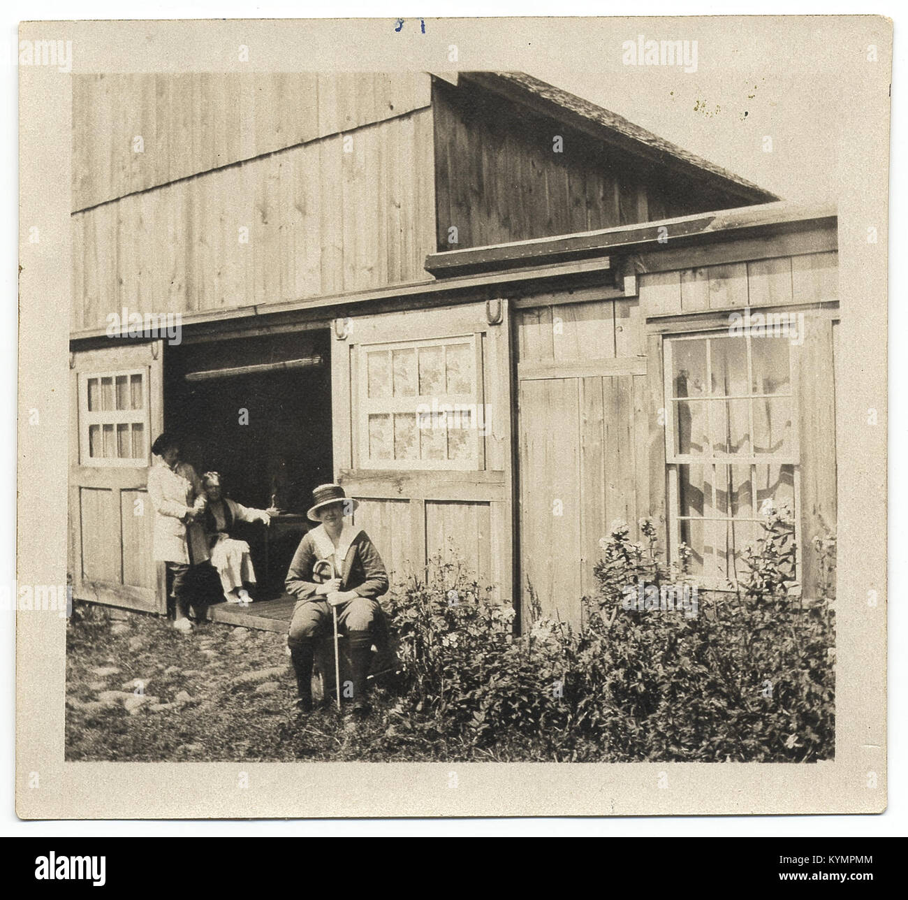 A photo of Malvina Hoffman, a sculptor, captured in 1921 at her farm in ...