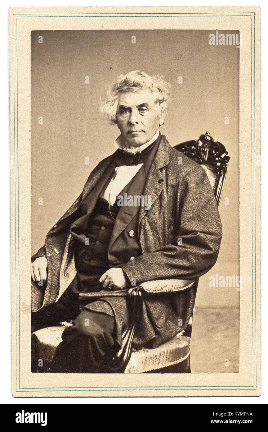 Lithograph portrait of Robert Walter Weir, an American artist, captured ...