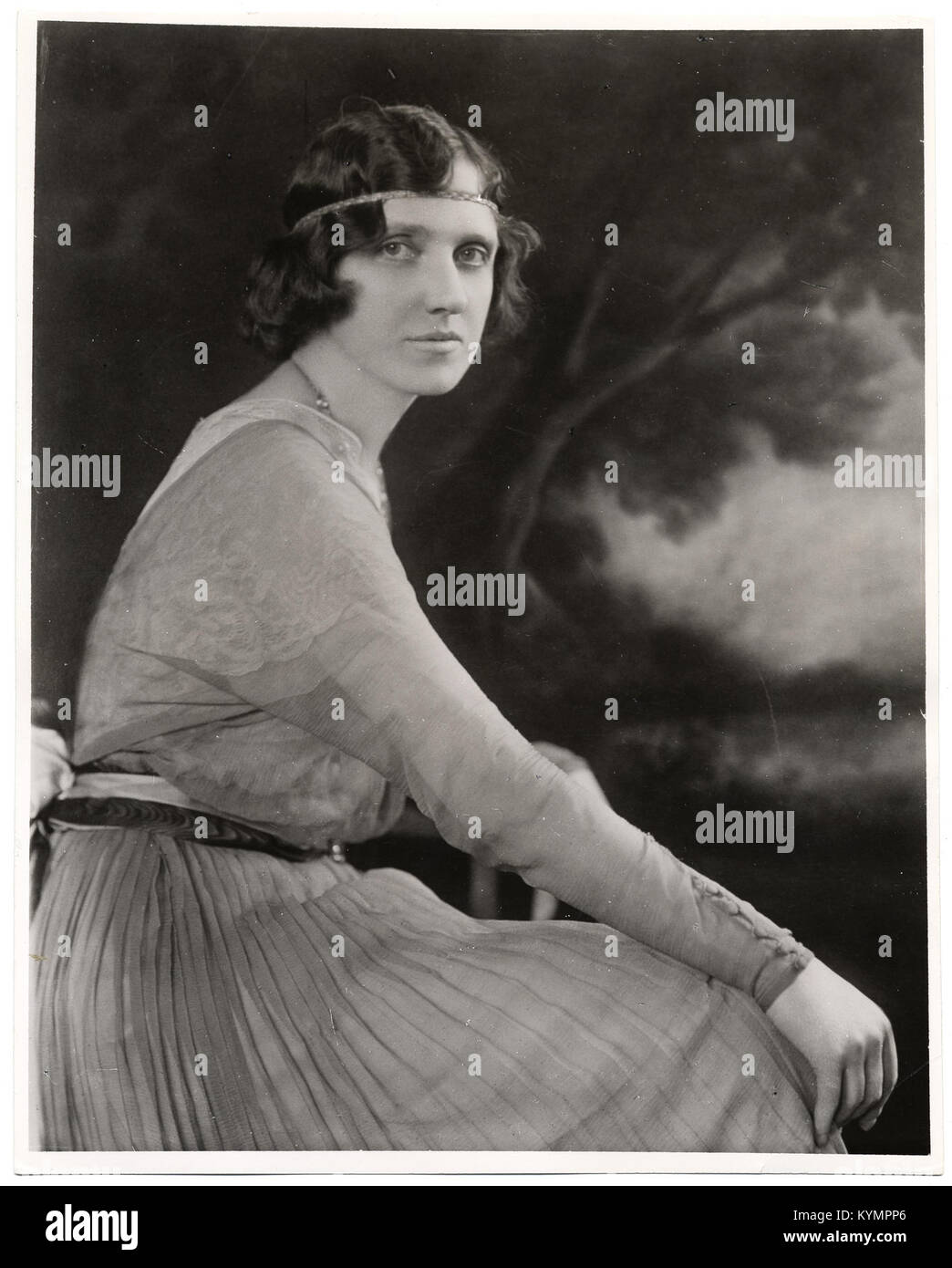 A black-and-white portrait of Marie Sterner, an American gallery owner ...