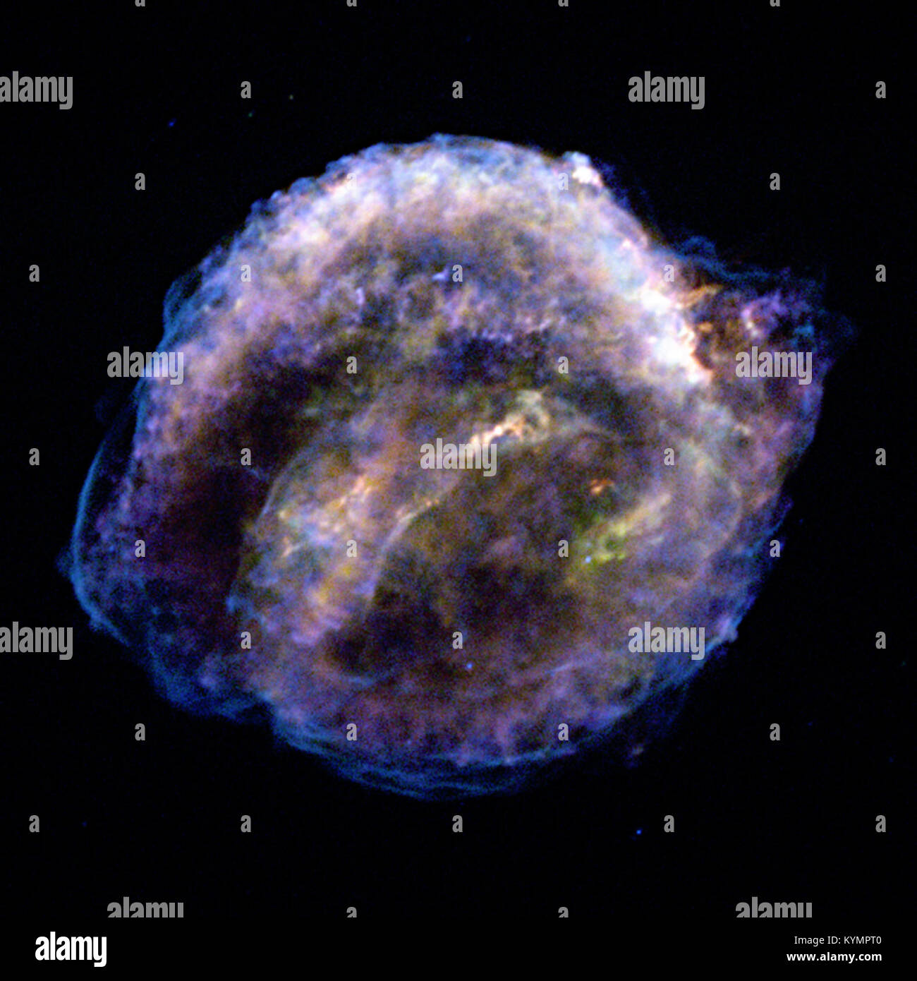 An illustration depicting Kepler's Supernova Remnant, showcasing the ...