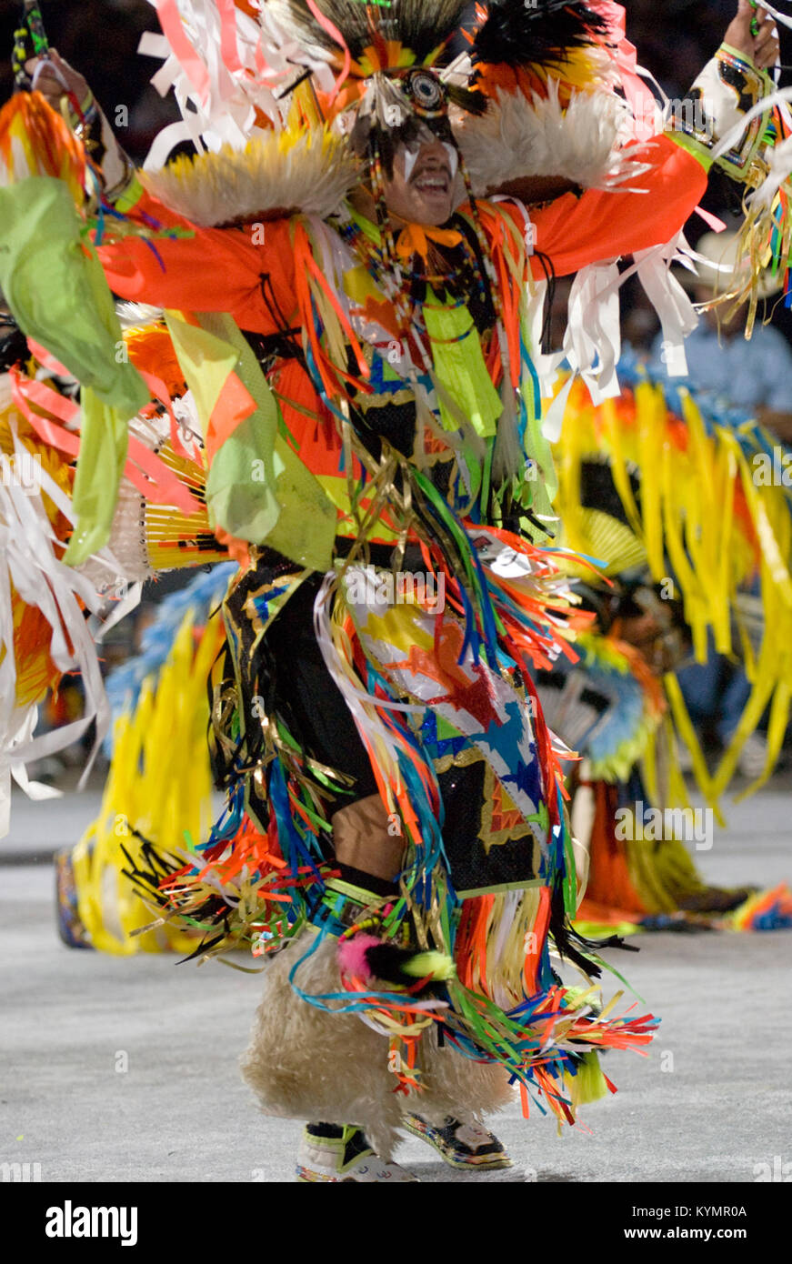 A historic illustration of Native American ceremonial attire and dance ...