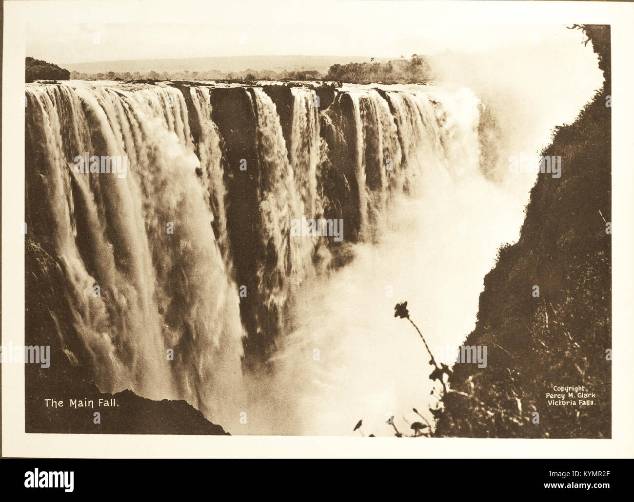Photograph of the Main Fall at Victoria Falls, taken from a souvenir ...