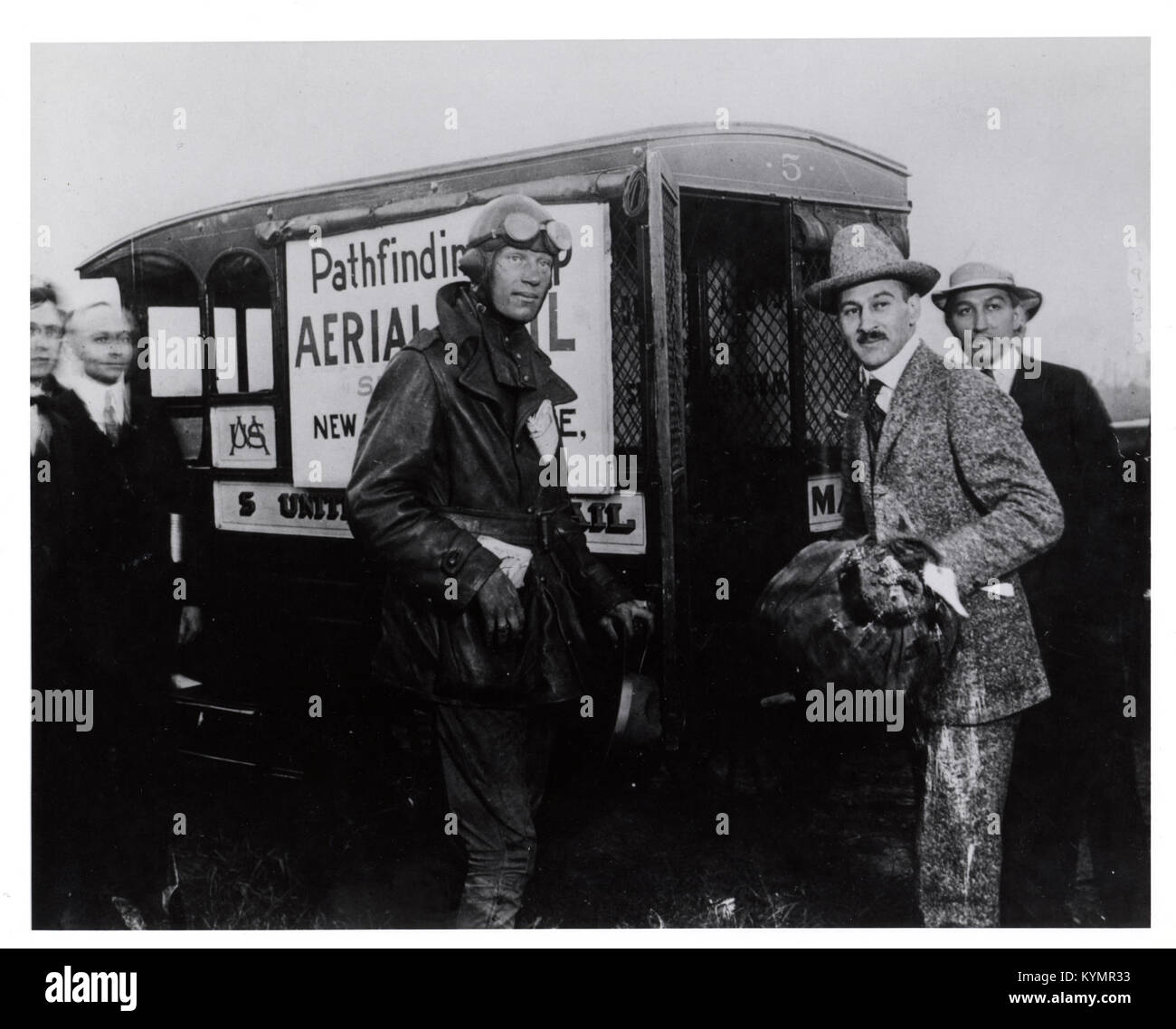 A historical image of airmail pilots Max Miller and Benjamin Lipsner ...