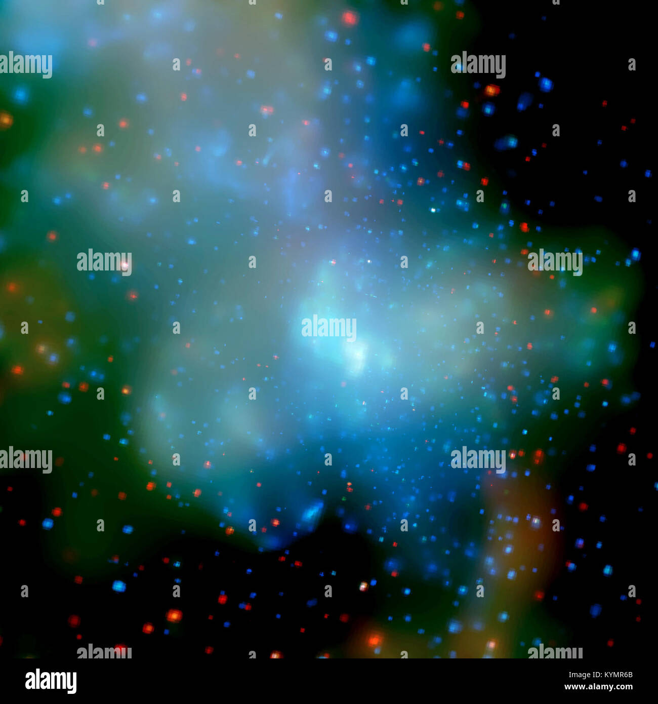 An image illustrating hot gas in the galactic center, captured by the ...