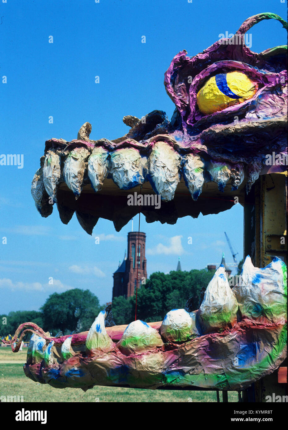 A colorful dragon float from the Mardi Gras parade in Louisiana ...