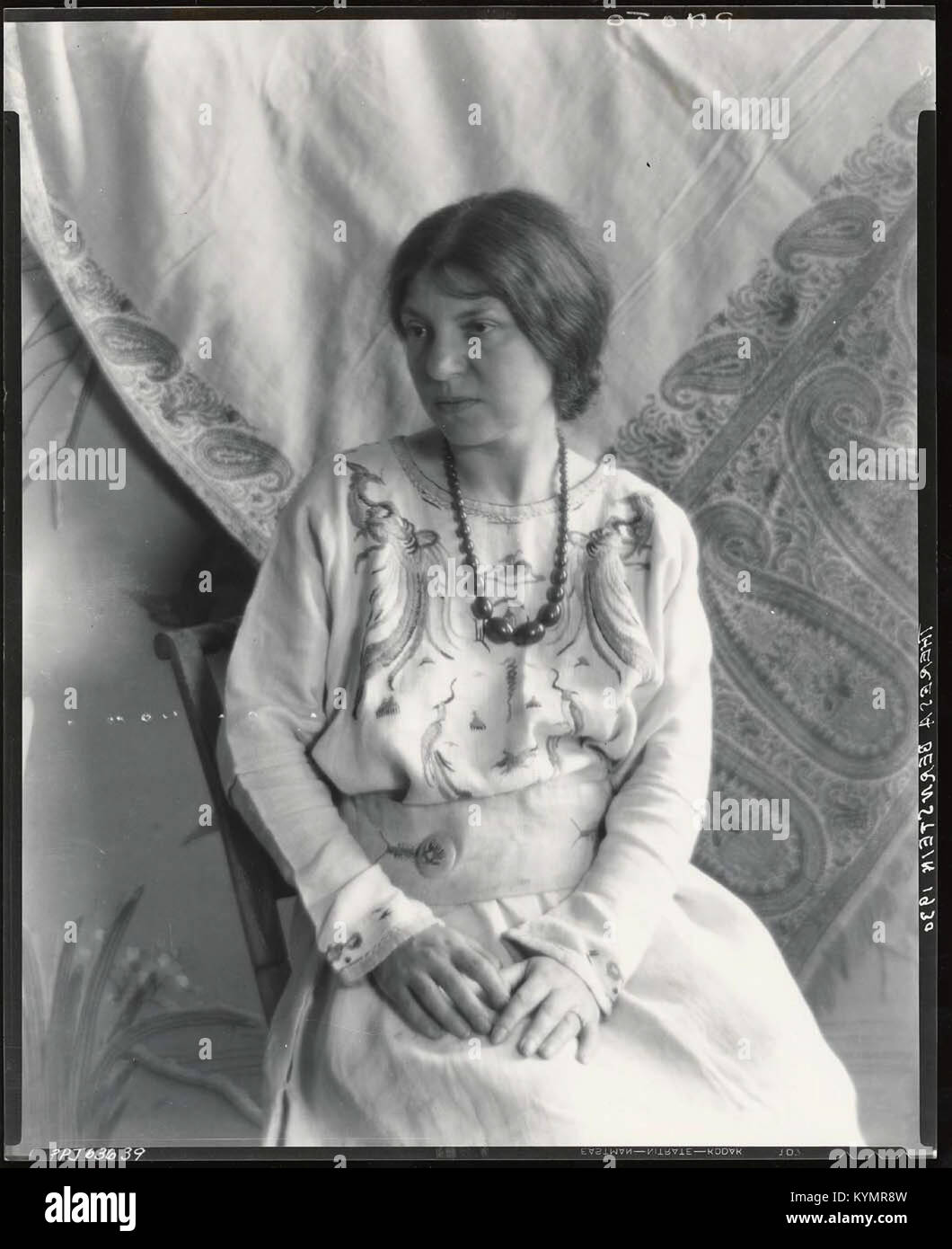 A portrait of Theresa Bernstein, an American painter and printmaker ...