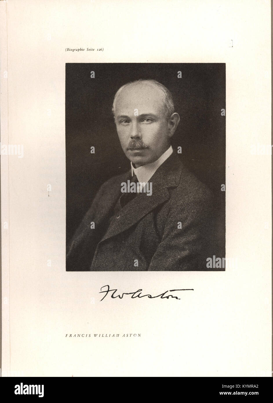 A portrait of Francis William Aston, a chemist and physicist known for ...