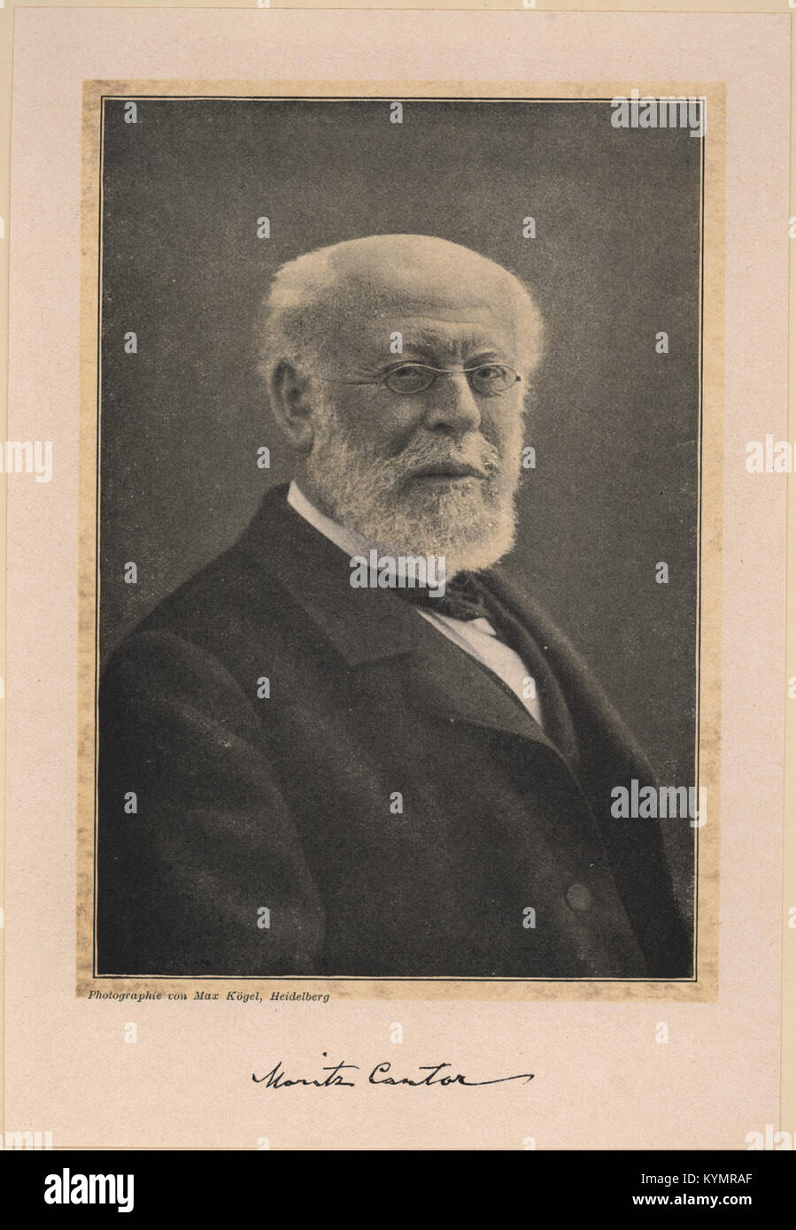A portrait of Moritz Cantor, a renowned mathematician, taken in the ...