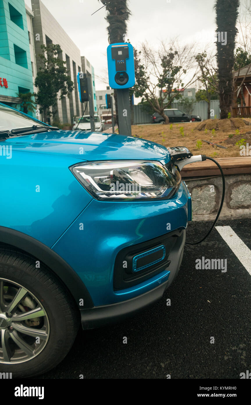 Picture Of Chinese Ev Car Charging Brand Is Not Visible But Is A Yudo