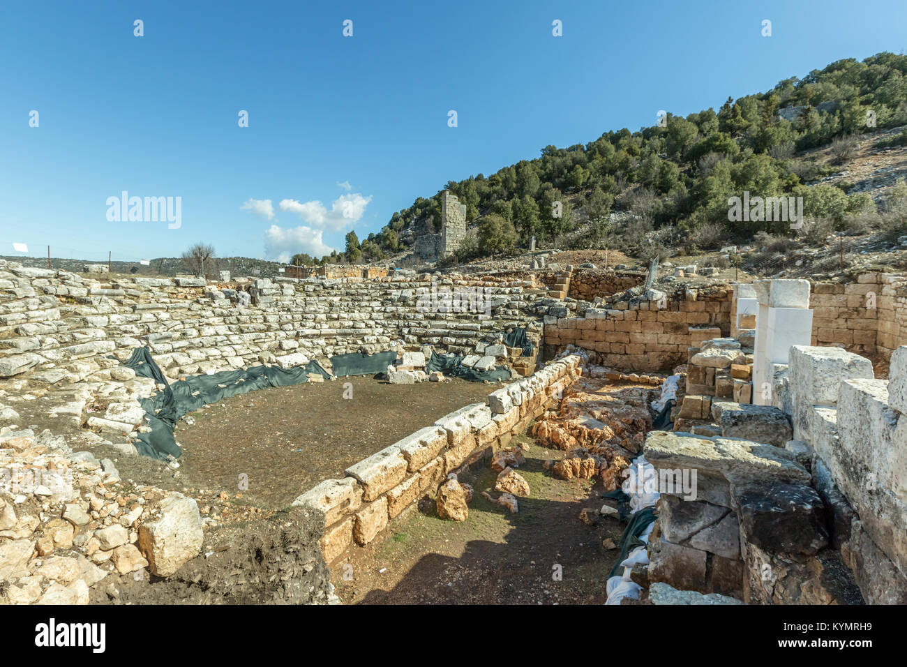 Panoramic view roman amphitheatre in hi-res stock photography and ...