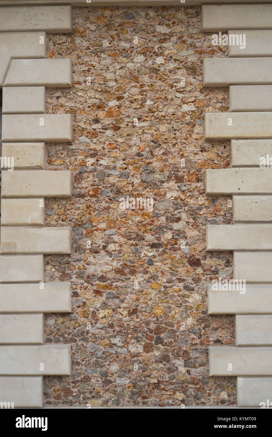 Images of wall surfaces to show regular and irregular patterns Stock ...