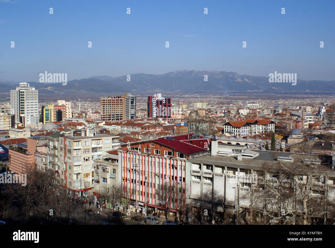 General view of city Bursa, Turkey Stock Photo - Alamy