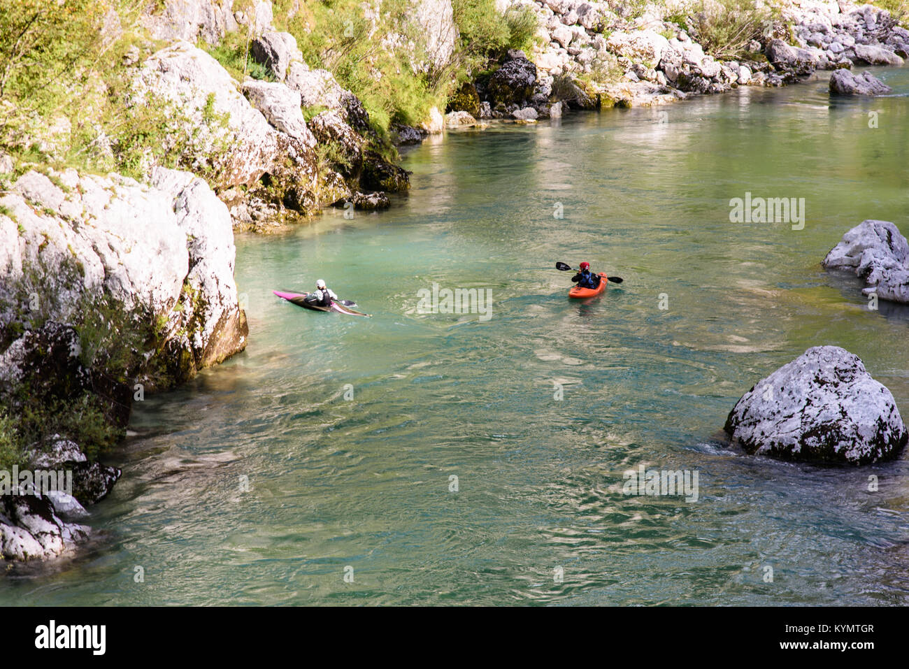 Natural beauty of the Isonzo river Stock Photo - Alamy