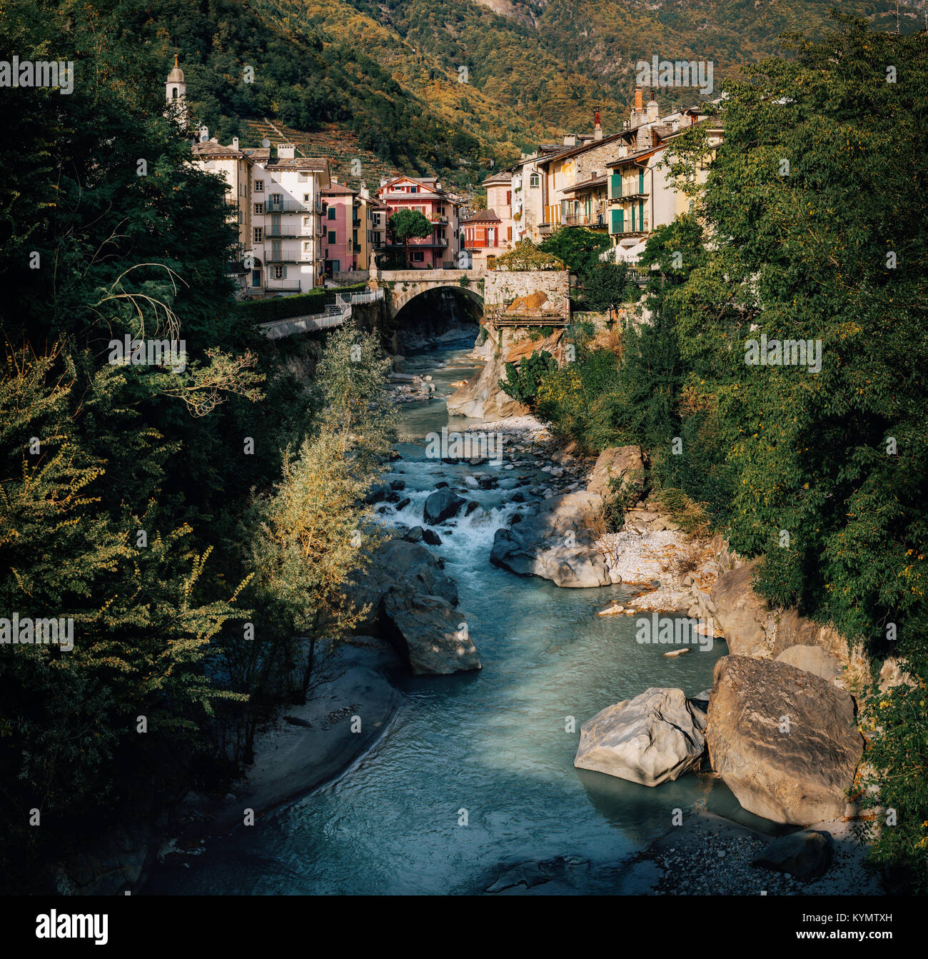 View of gorge and ancient town hi-res stock photography and images - Alamy