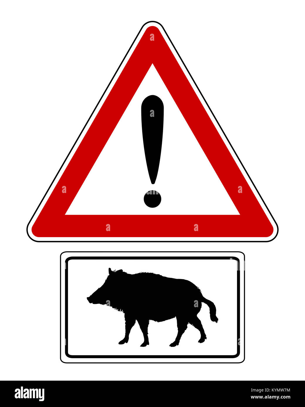 Boar traffic sign hi-res stock photography and images - Alamy