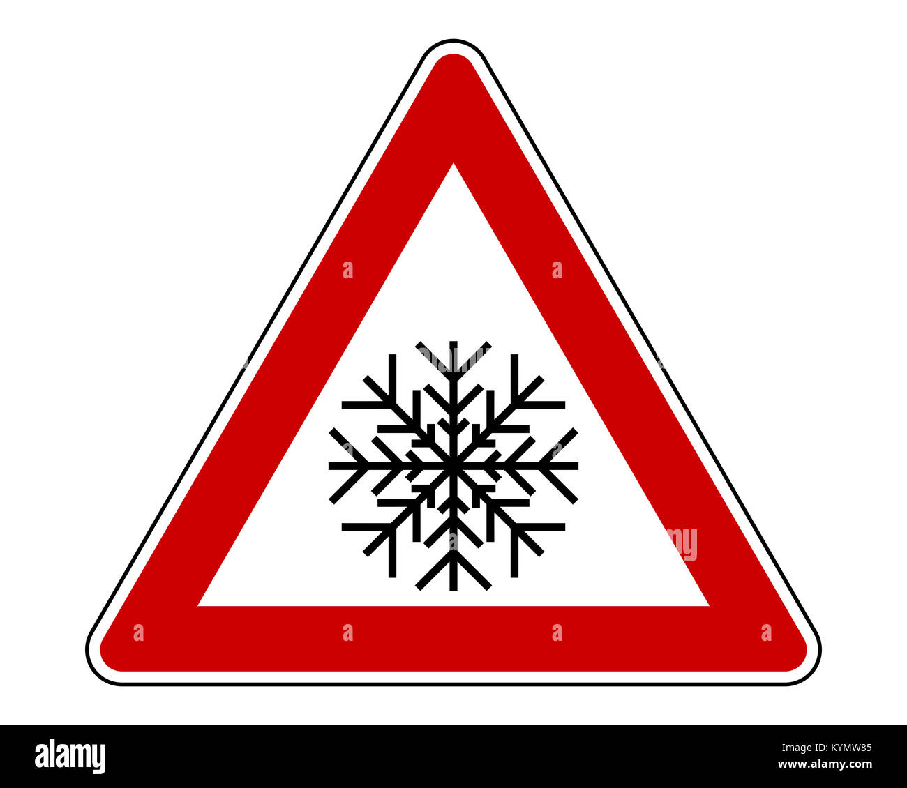 Attention snow tick on white Stock Photo - Alamy