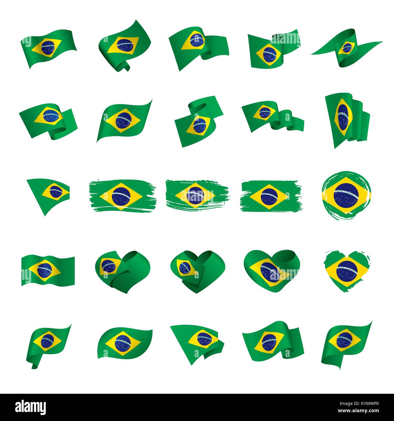Brazil flag, vector illustration Stock Vector Image & Art - Alamy