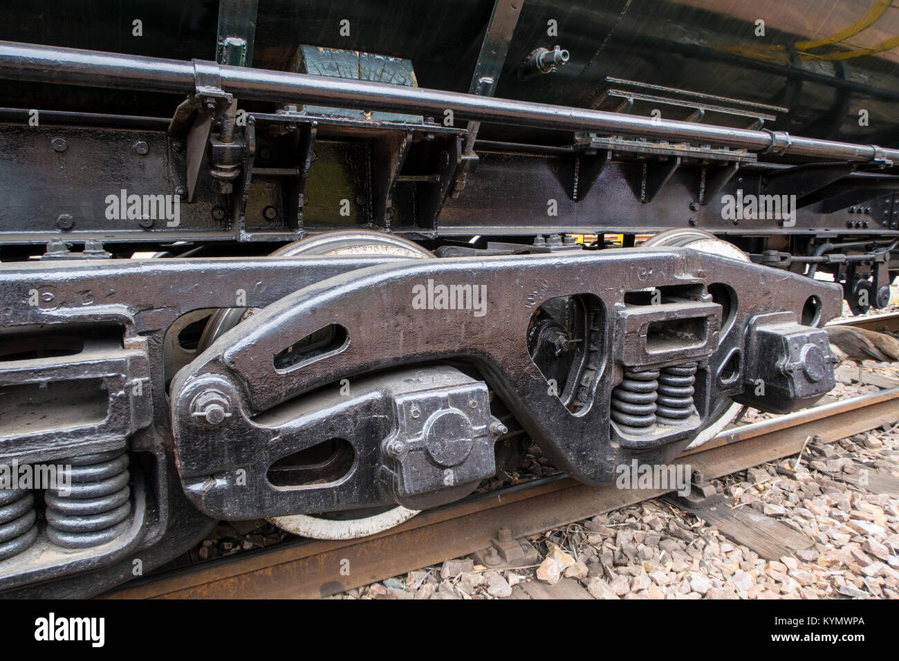 suspension of an old train Stock Photo - Alamy