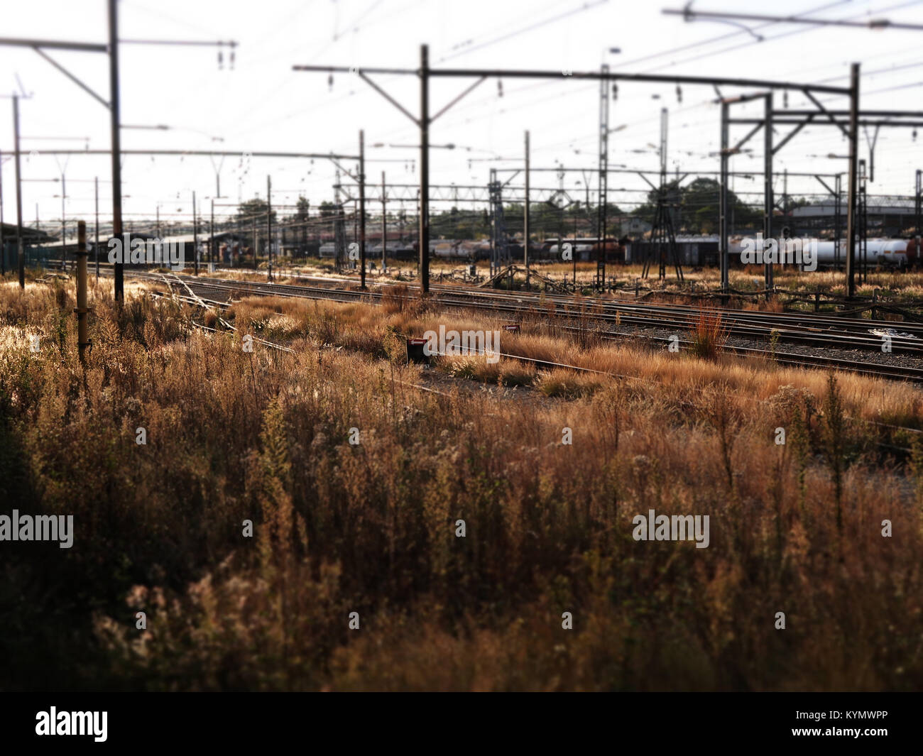 track traction and cables with electricity Stock Photo - Alamy