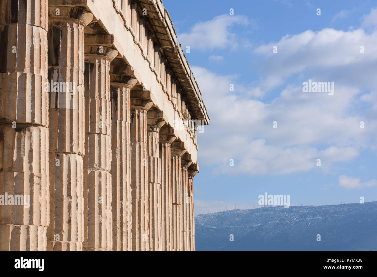 Peristyle of the greek temple of Hephaistos, in Athens Agora (detail ...