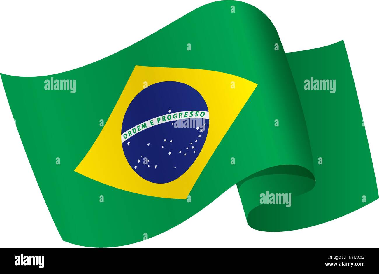 Brazil flag, vector illustration Stock Vector Image & Art - Alamy