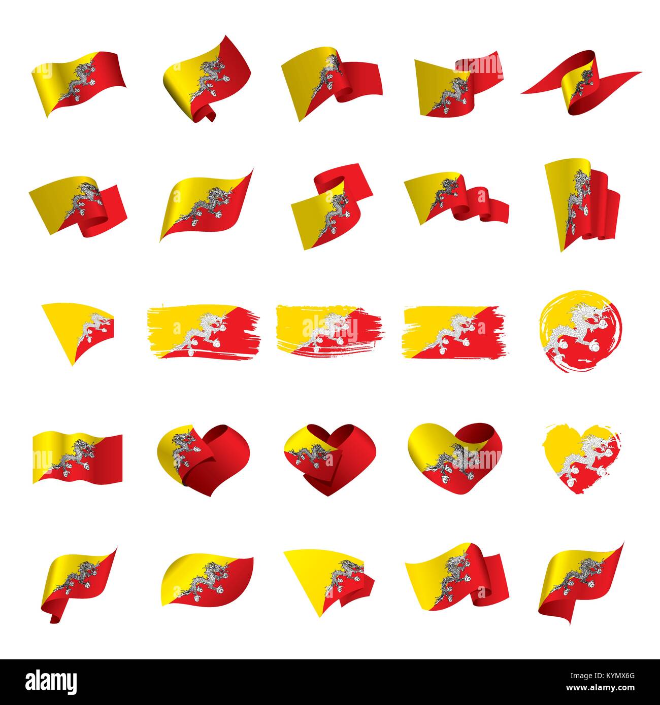 Bhutan flag, vector illustration Stock Vector Image & Art - Alamy