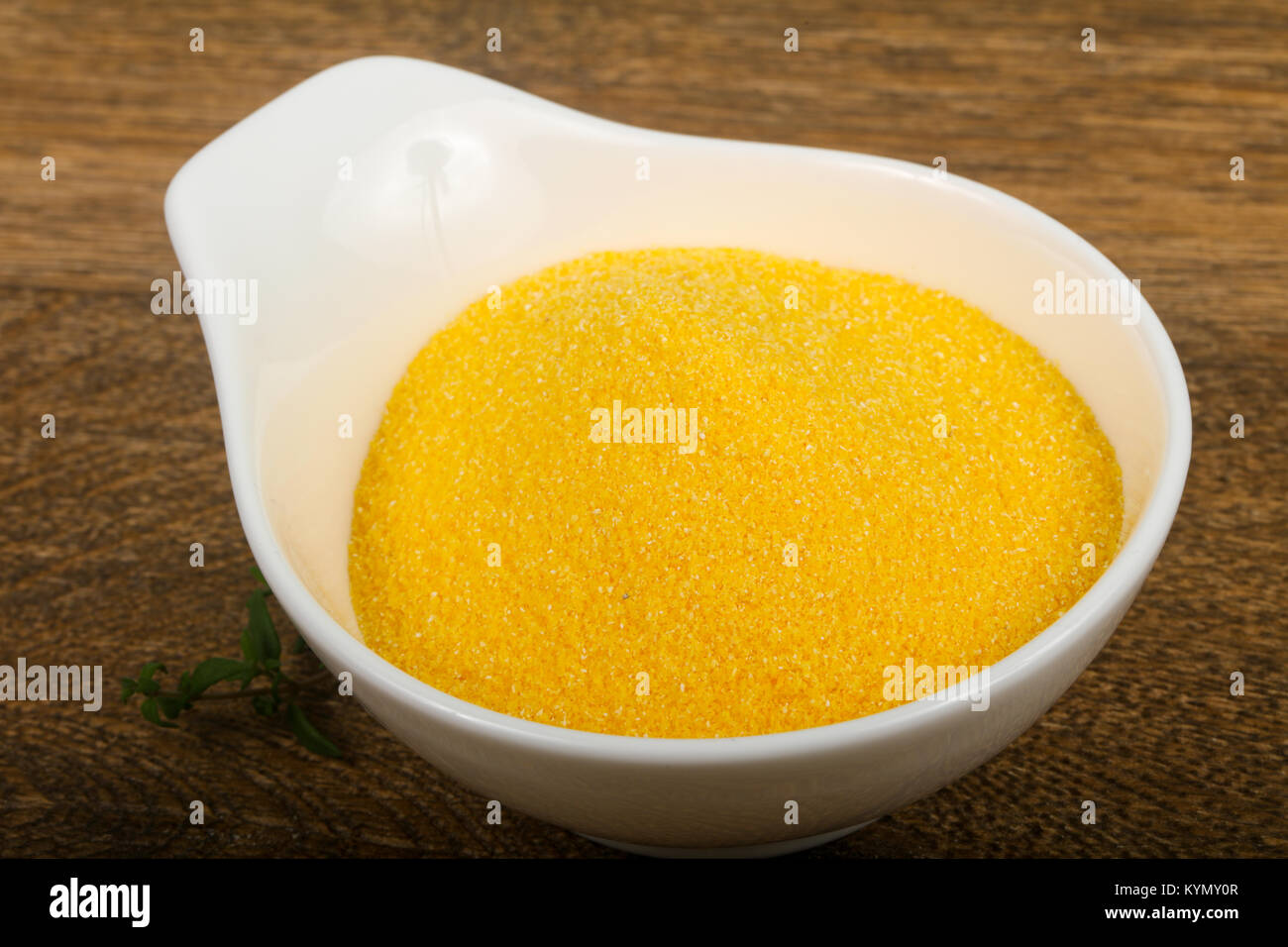 Raw polenta ready for cooking Stock Photo - Alamy