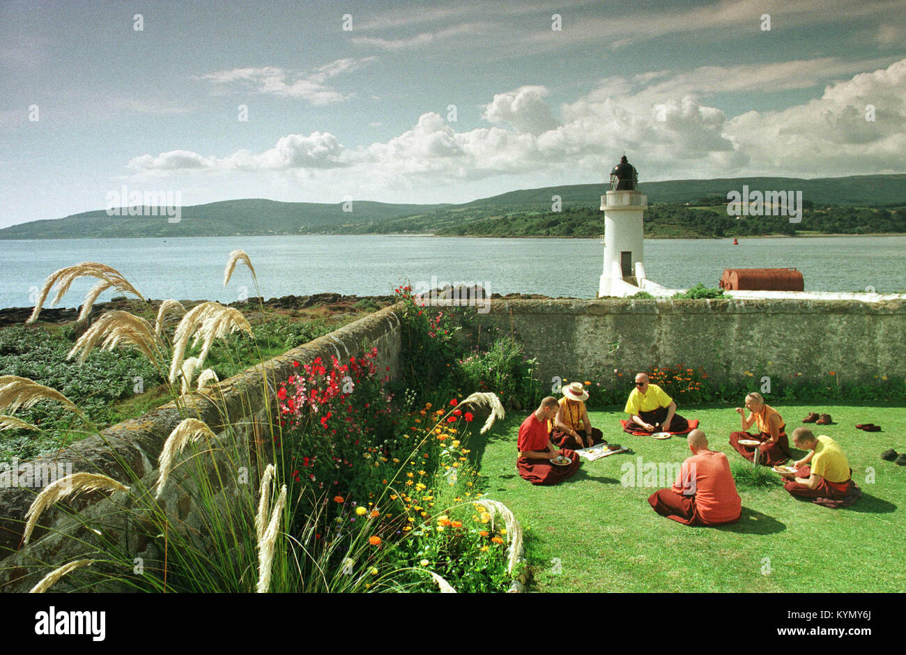 Holy isle samye ling buddhist community hi-res stock photography and ...