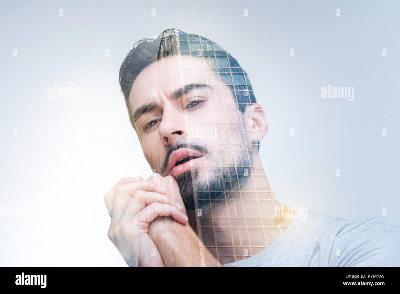 Facial expression man collage hi-res stock photography and images - Alamy