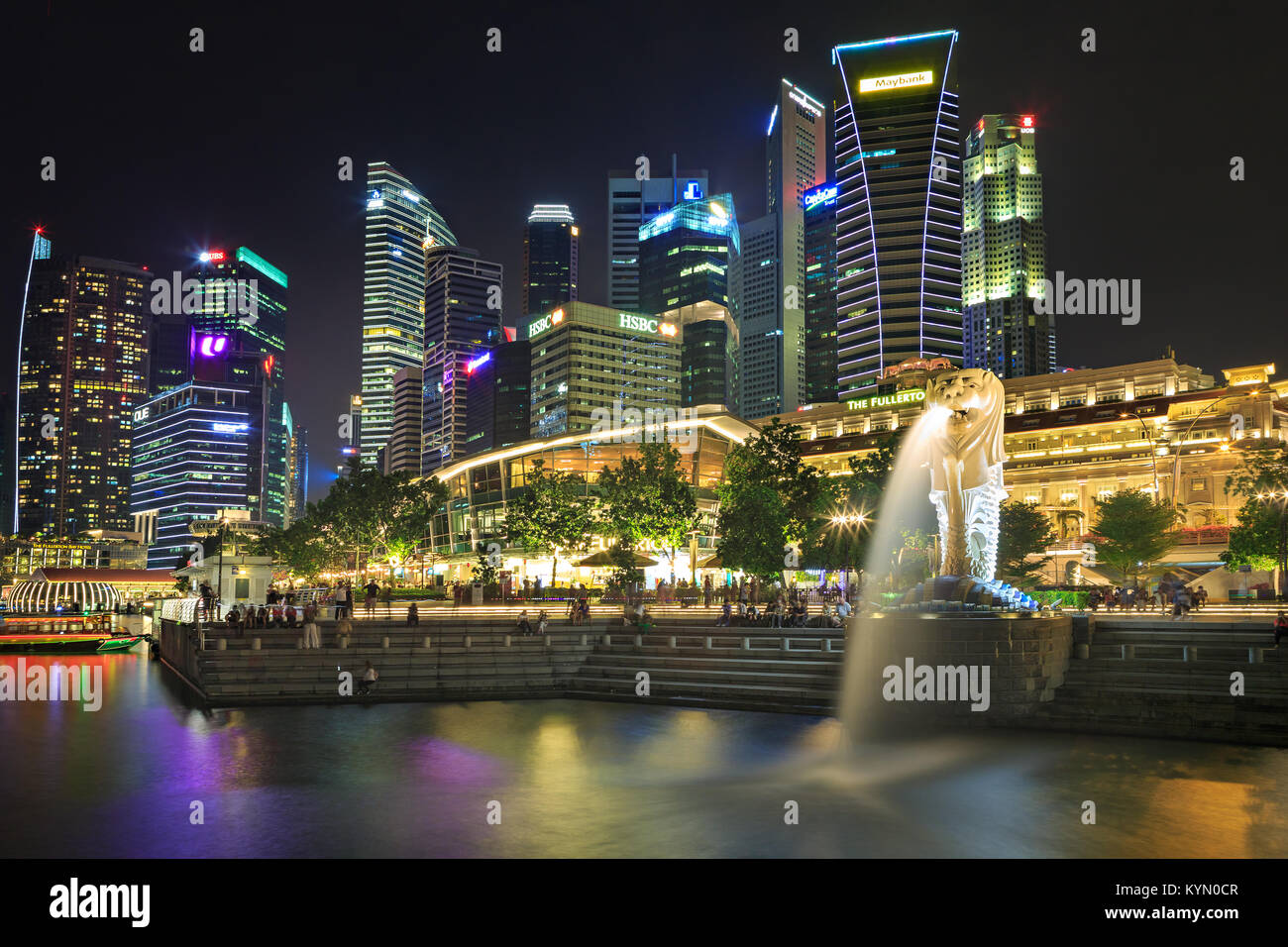 SINGAPORE, SINGAPORE - CIRCA SEPTEMBER, 2017: The Merlion, a mascot of ...