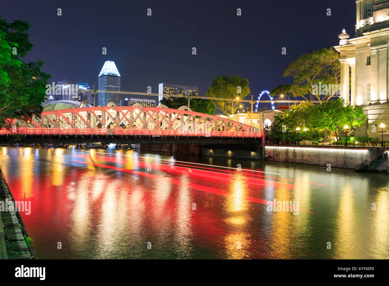 SINGAPORE, SINGAPORE - CIRCA SEPTEMBER, 2017: The Anderson Bridge at ...
