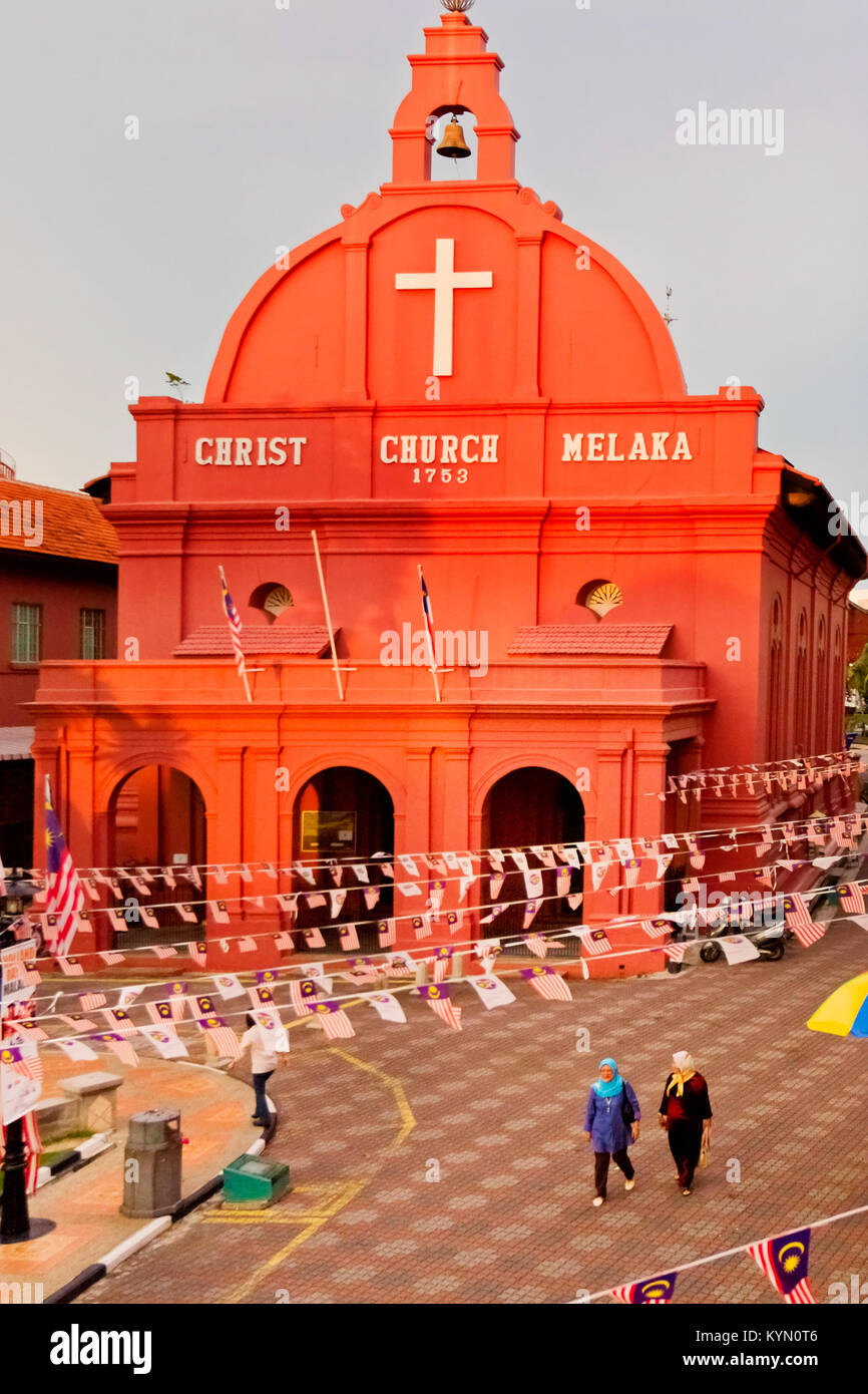 Christ Church in the town square, Melaka (Malacca), UNESCO World ...