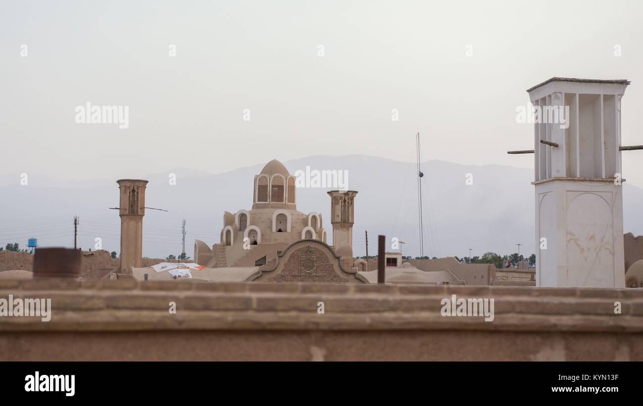 Roof over the Bazar of Kashan with Badgir (windtower). Central Iran, 10 ...