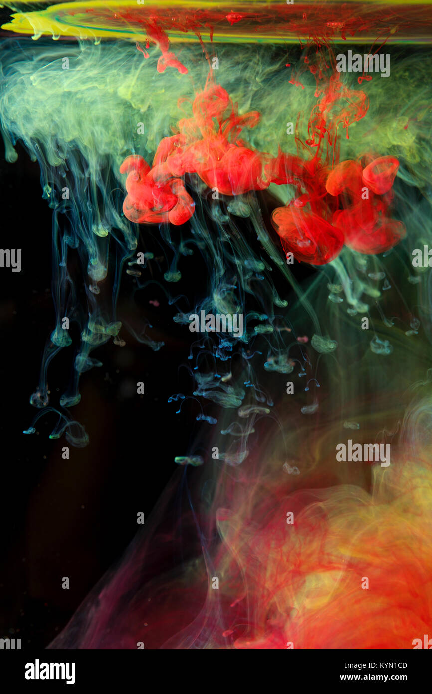 inks in water, color abstraction Stock Photo - Alamy
