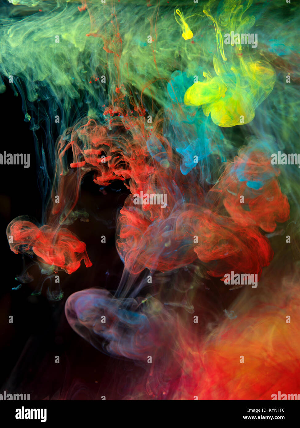 inks in water, color abstraction Stock Photo - Alamy