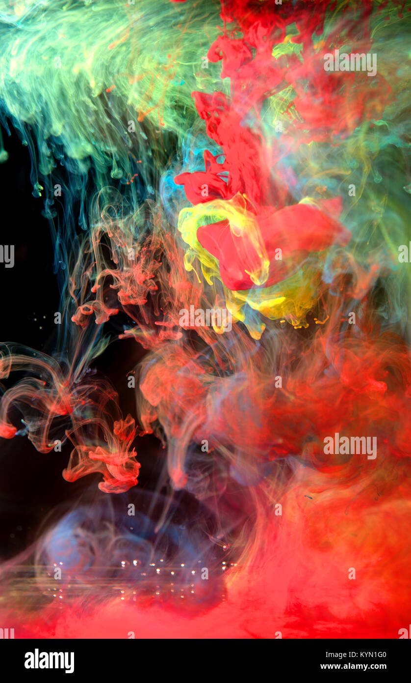 inks in water, color abstraction Stock Photo - Alamy