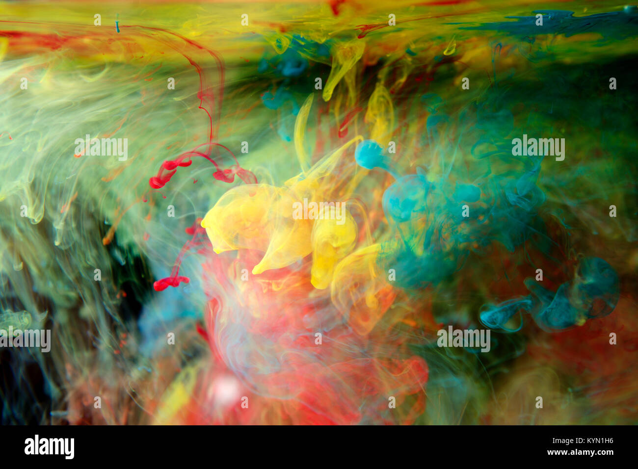 inks in water, color abstraction Stock Photo - Alamy