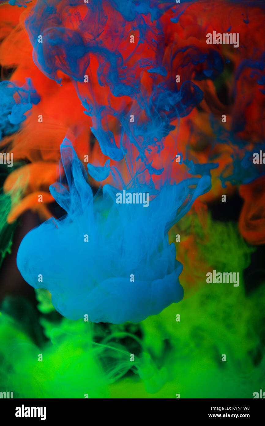 inks in water, color abstraction Stock Photo - Alamy