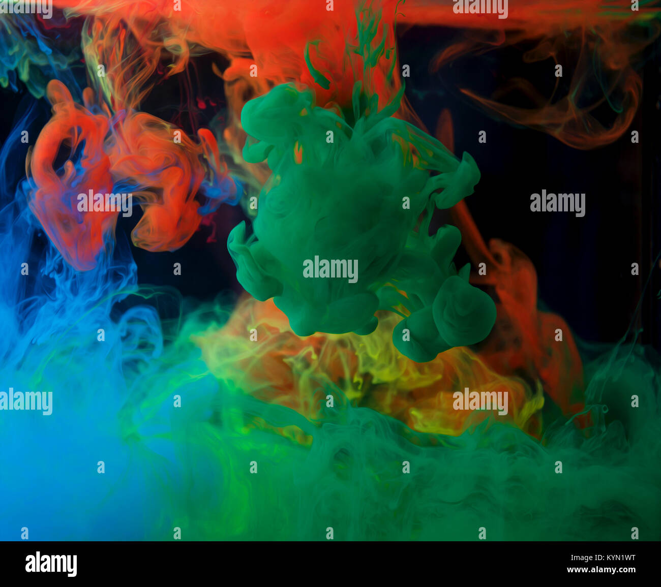 inks in water, color abstraction Stock Photo - Alamy