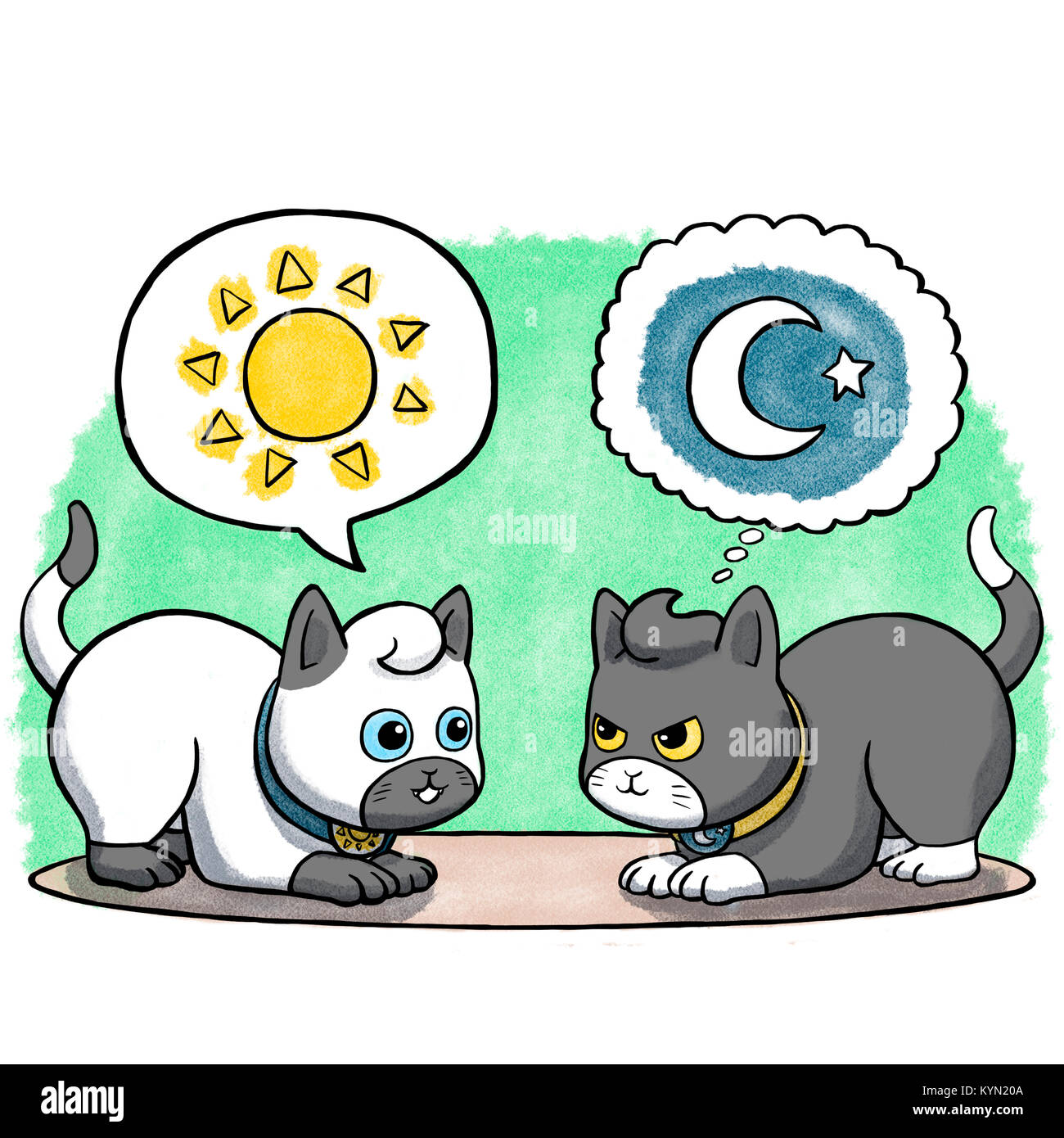 Cat drawing Cut Out Stock Images & Pictures - Alamy