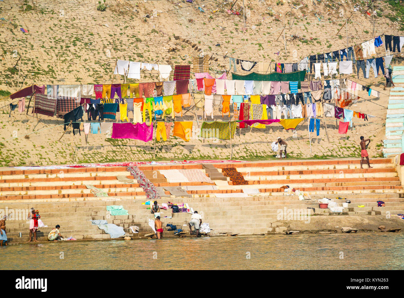 Ganges river Varanasi India Stock Photo - Alamy
