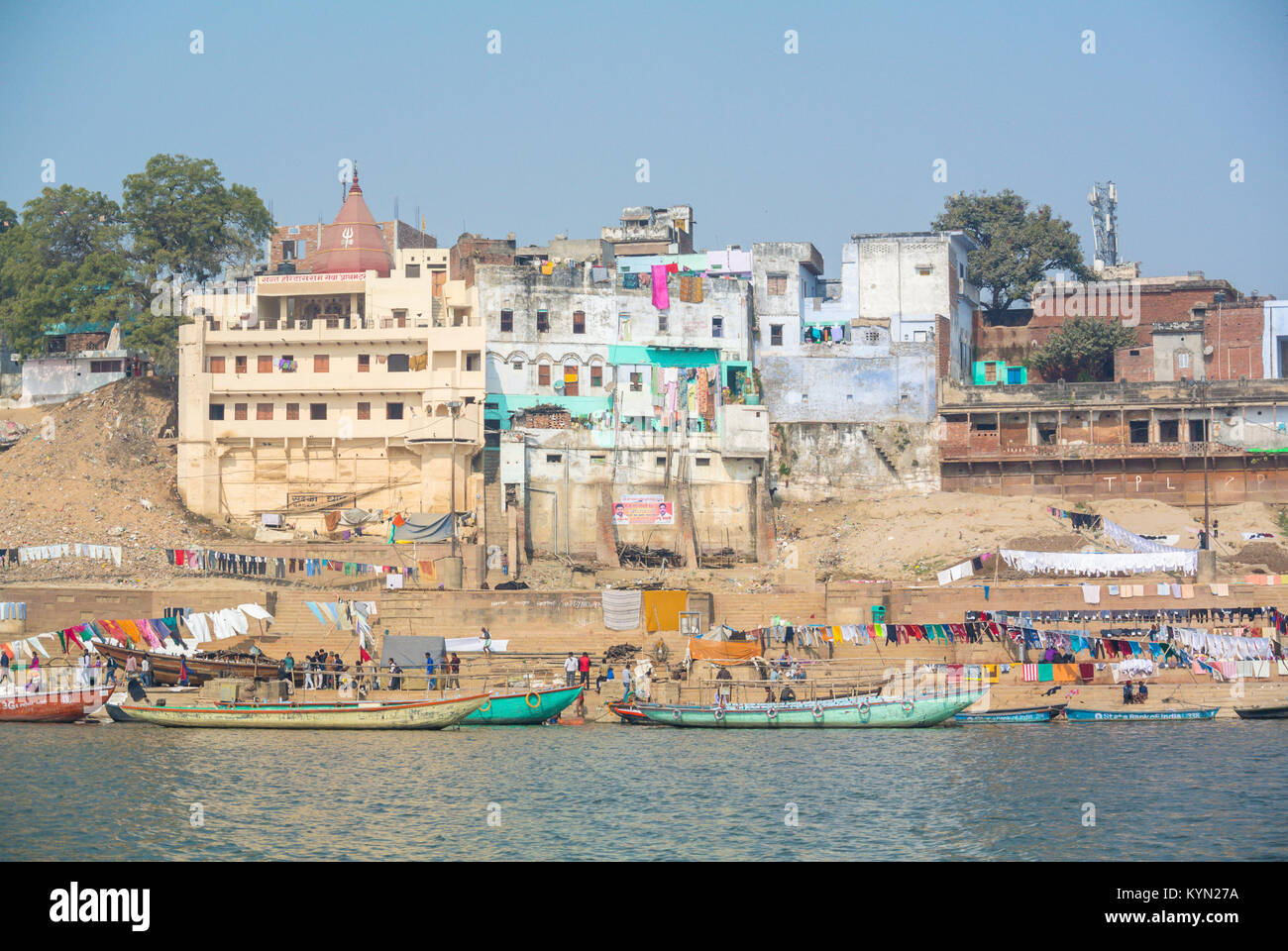 Varanasi, Uttar Pradesh, India, Cityscape of Banares seen from the ...