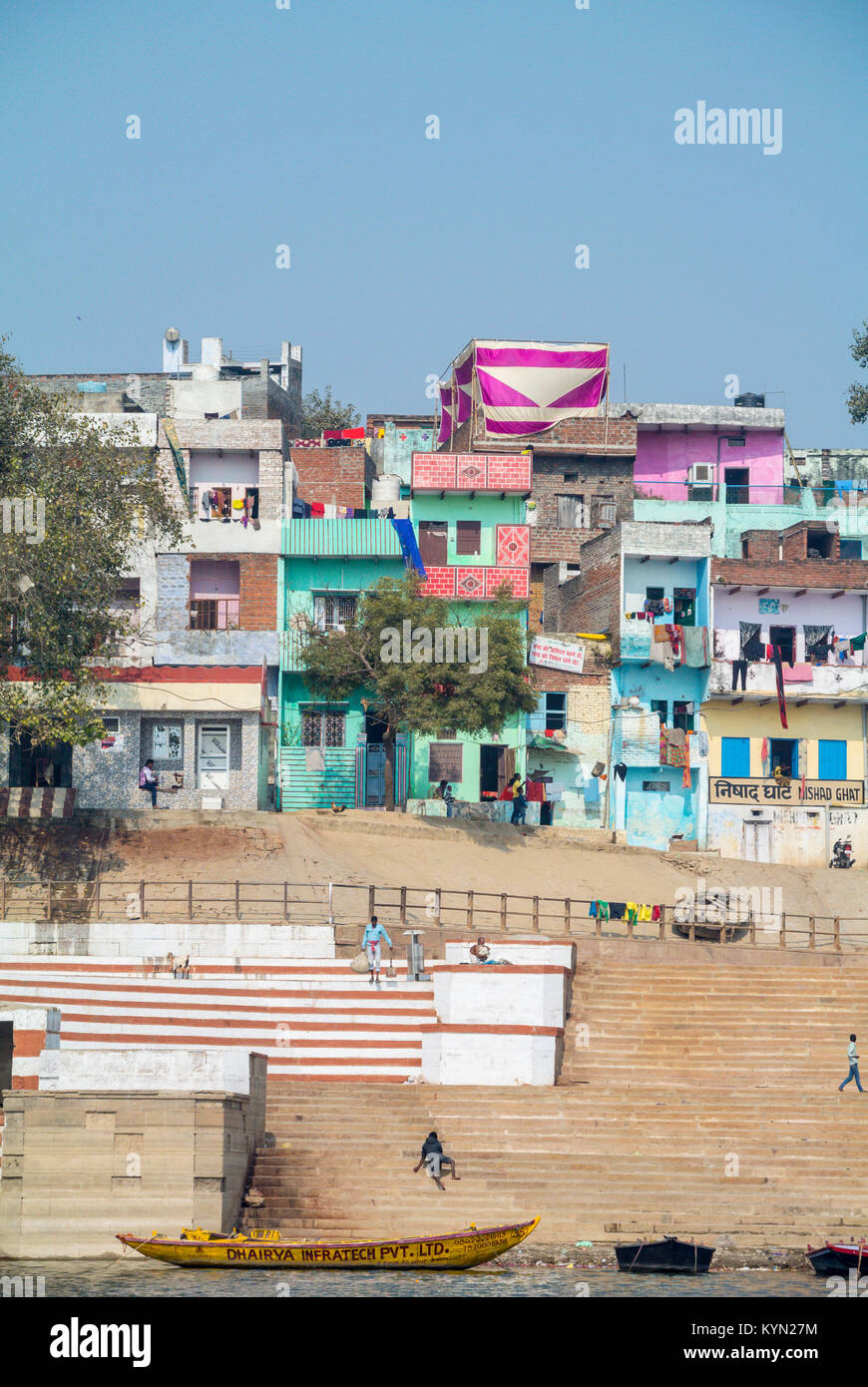 Varanasi, Uttar Pradesh, India, Cityscape of Banares seen from the ...