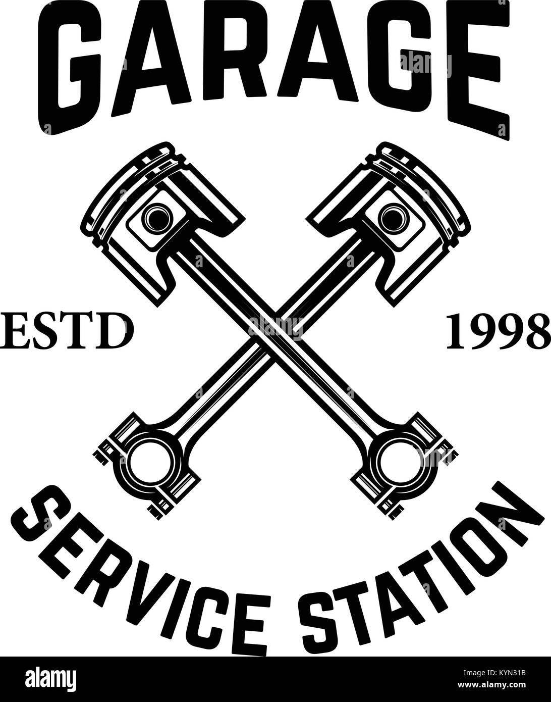 Crossed pistons Stock Vector Images - Alamy